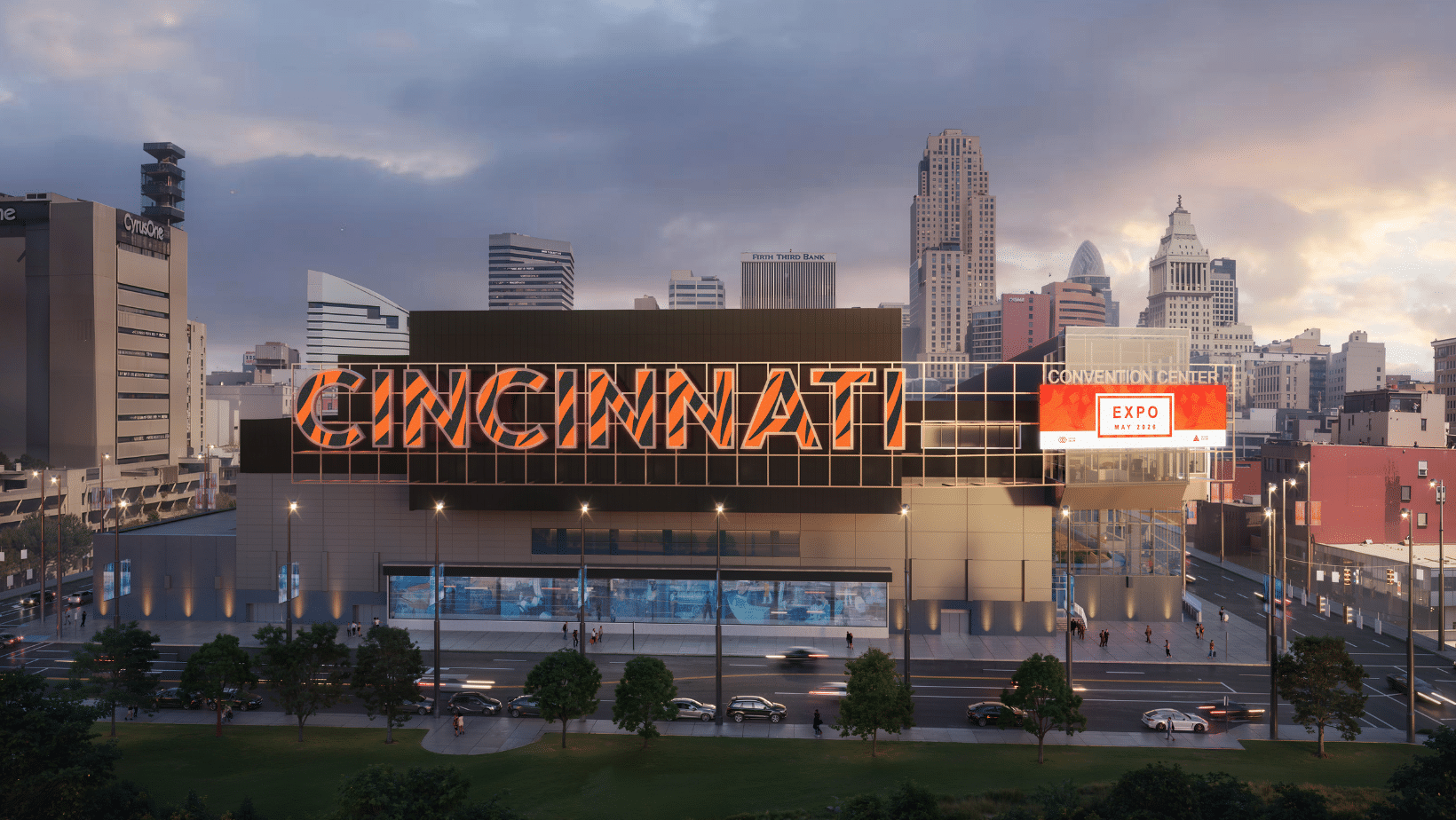 Large Downtown Cincinnati Sign Being Updated